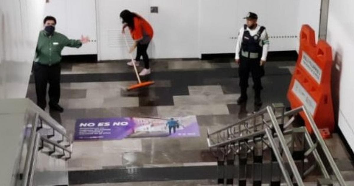 Encharcamiento en la estación del metro Merced | Diario de México