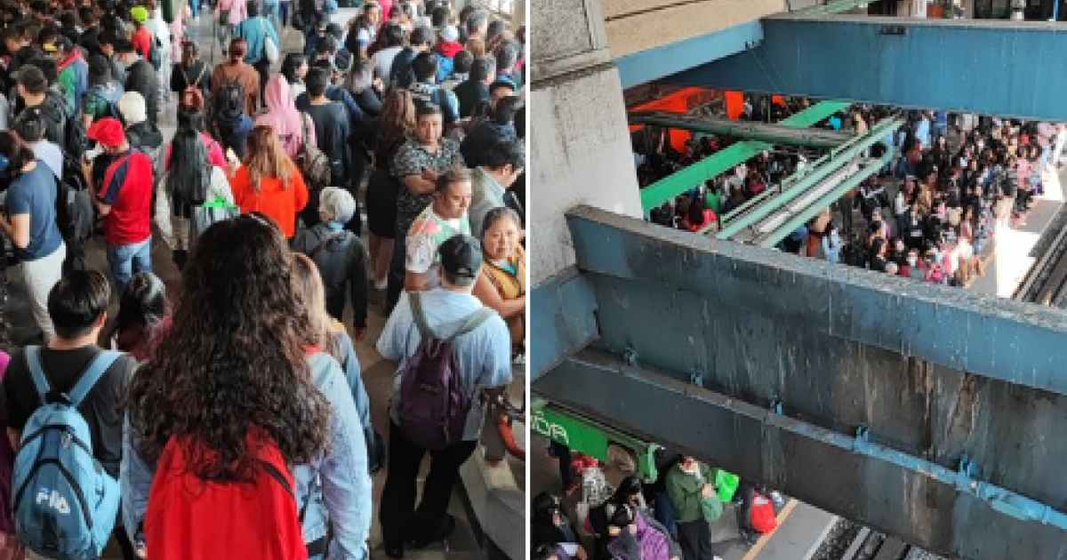 Corto circuito en tren provocó retrasos y aglomeraciones en L8 del Metro | Diario de México