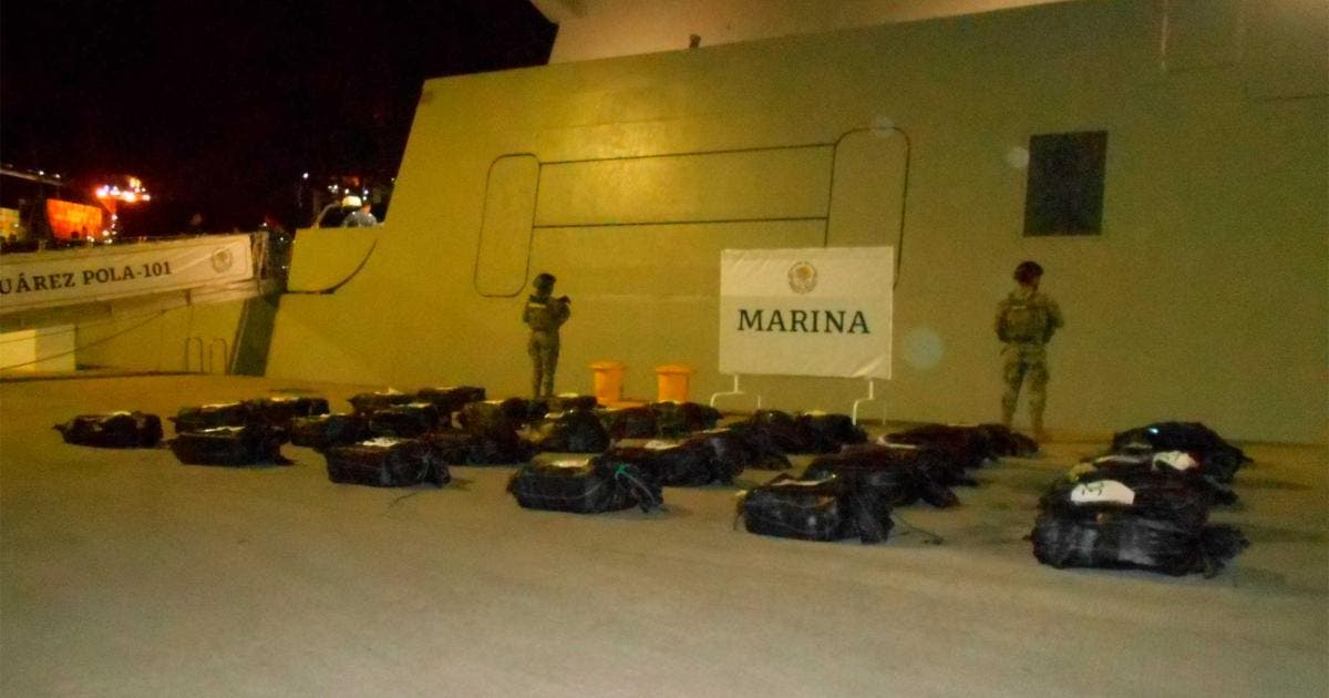 Decomisa Semar más de mil 600 kilos de cocaína en Manzanillo, Colima ...
