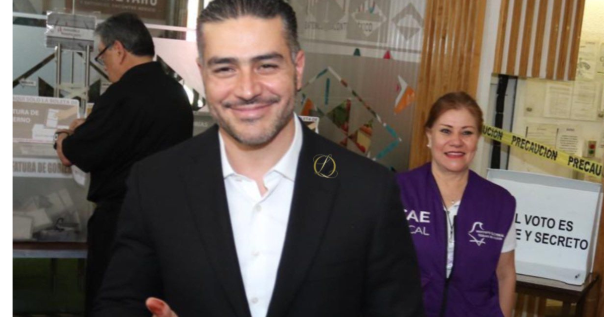 El candidato Omar García Harfuch llega a las casillas de Polanco ...