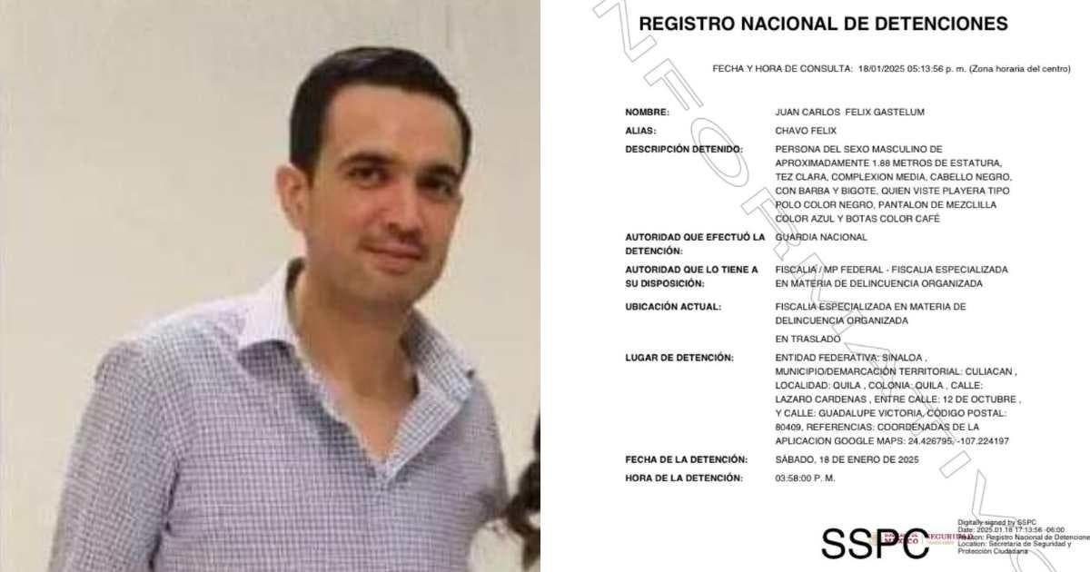 Detienen en Sinaloa a 'Chavo Félix', yerno de 'El Mayo' Zambada ...