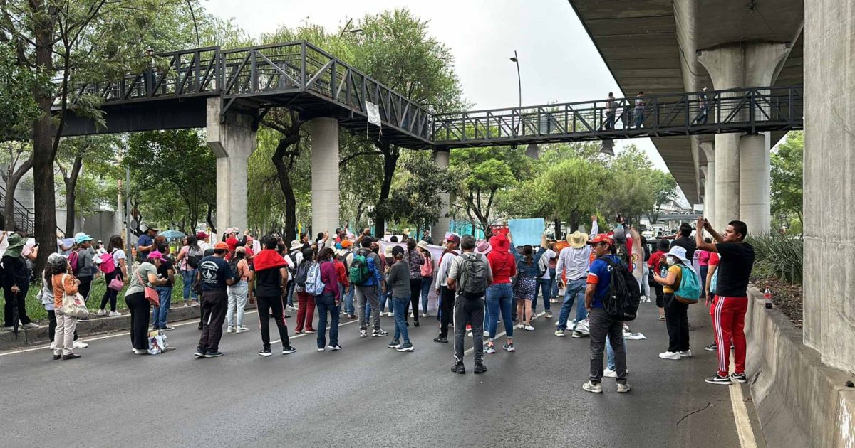 CNTE denuncia 'farsa' electoral afuera del INE; Periférico Sur y ...