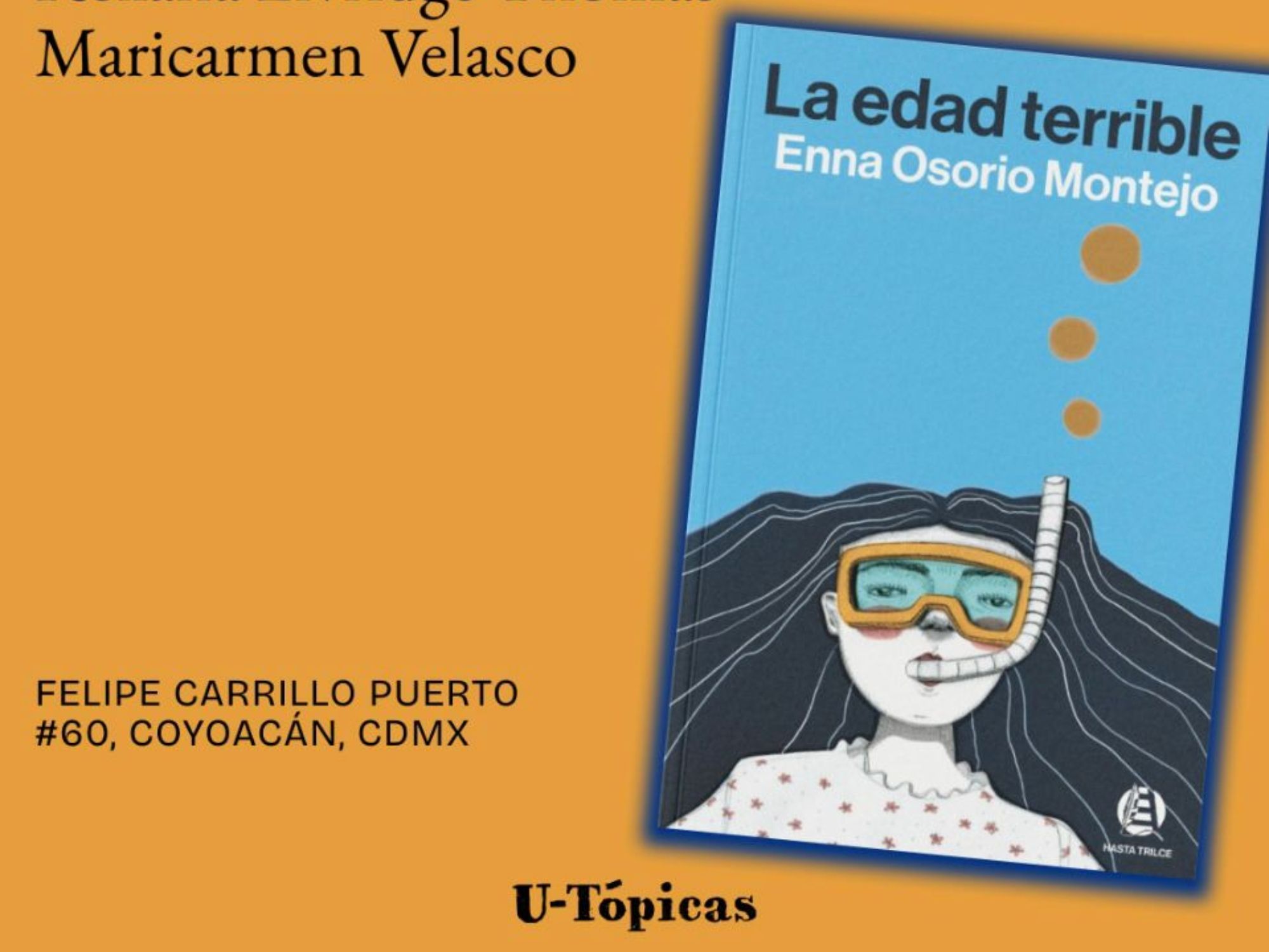 Presentarán el libro La edad terrible en Coyoacán